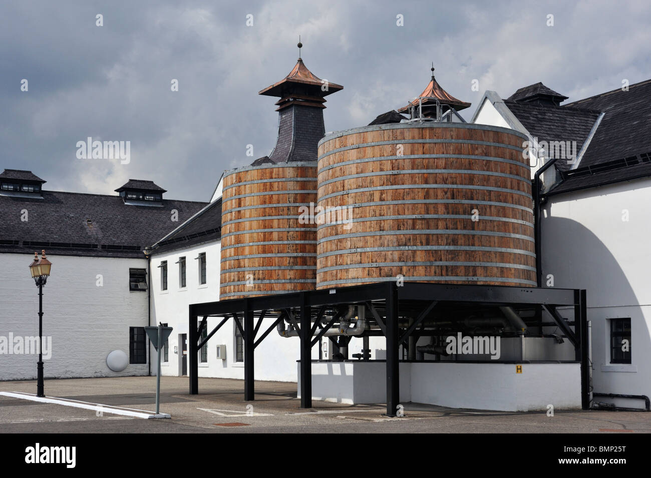 Wooden worm condensers. Dalwhinnie Whisky Distillery, Dalwhinnie ...