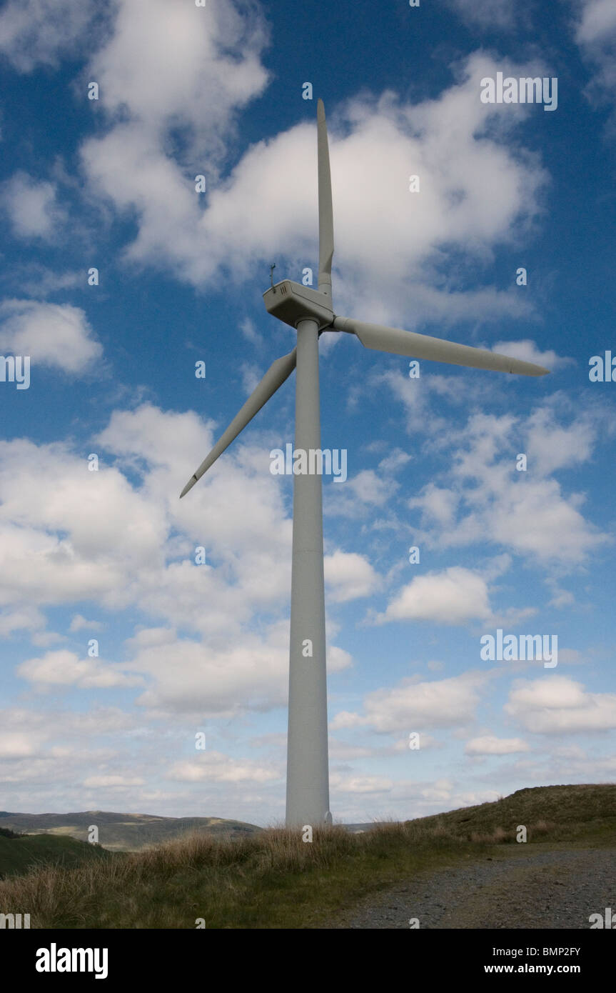 a wind turbines in a beautiful Welsh nature park called Bwlch Nant Yr ...
