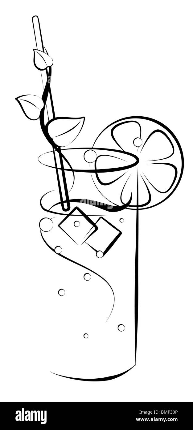 Cocktail illustration Cut Out Stock Images & Pictures - Alamy