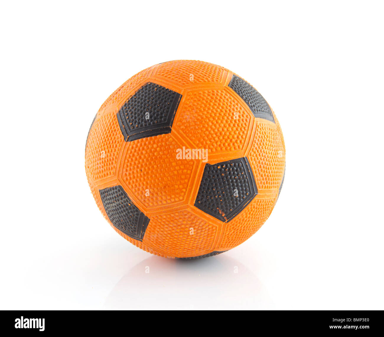 Dutch orange soccer ball isolated on white background Stock Photo - Alamy