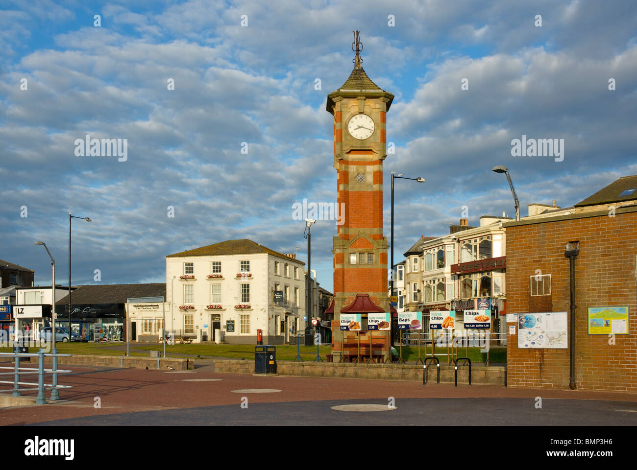 The promenade and clock tower, Morecambe, Lancashire, England UK Stock ...