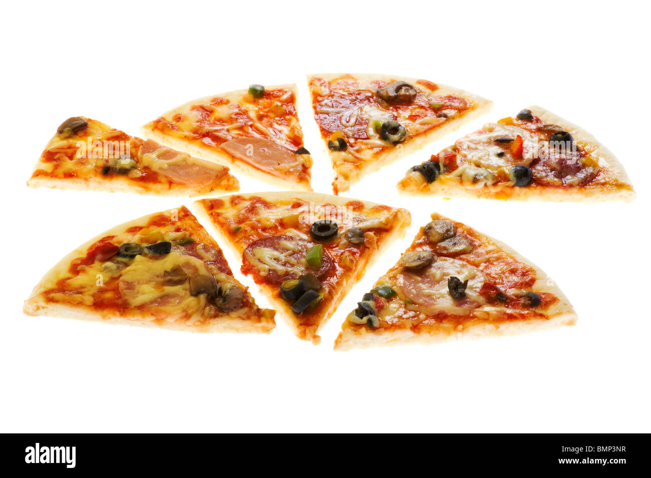 object on white - food pizza close up Stock Photo - Alamy