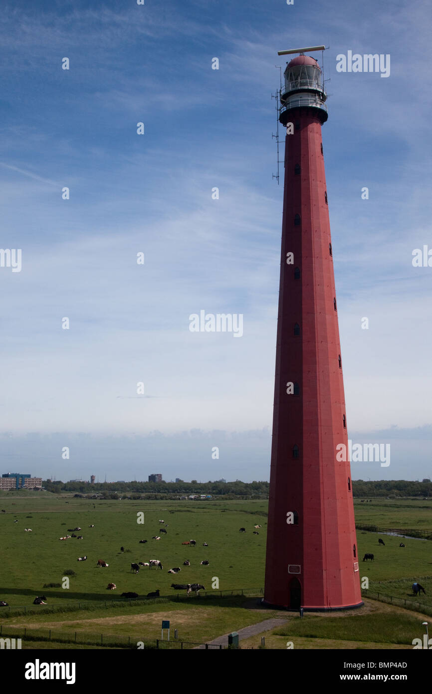 The lange Jaap Lighthouse on the outskirts of Den Helder Stock Photo ...