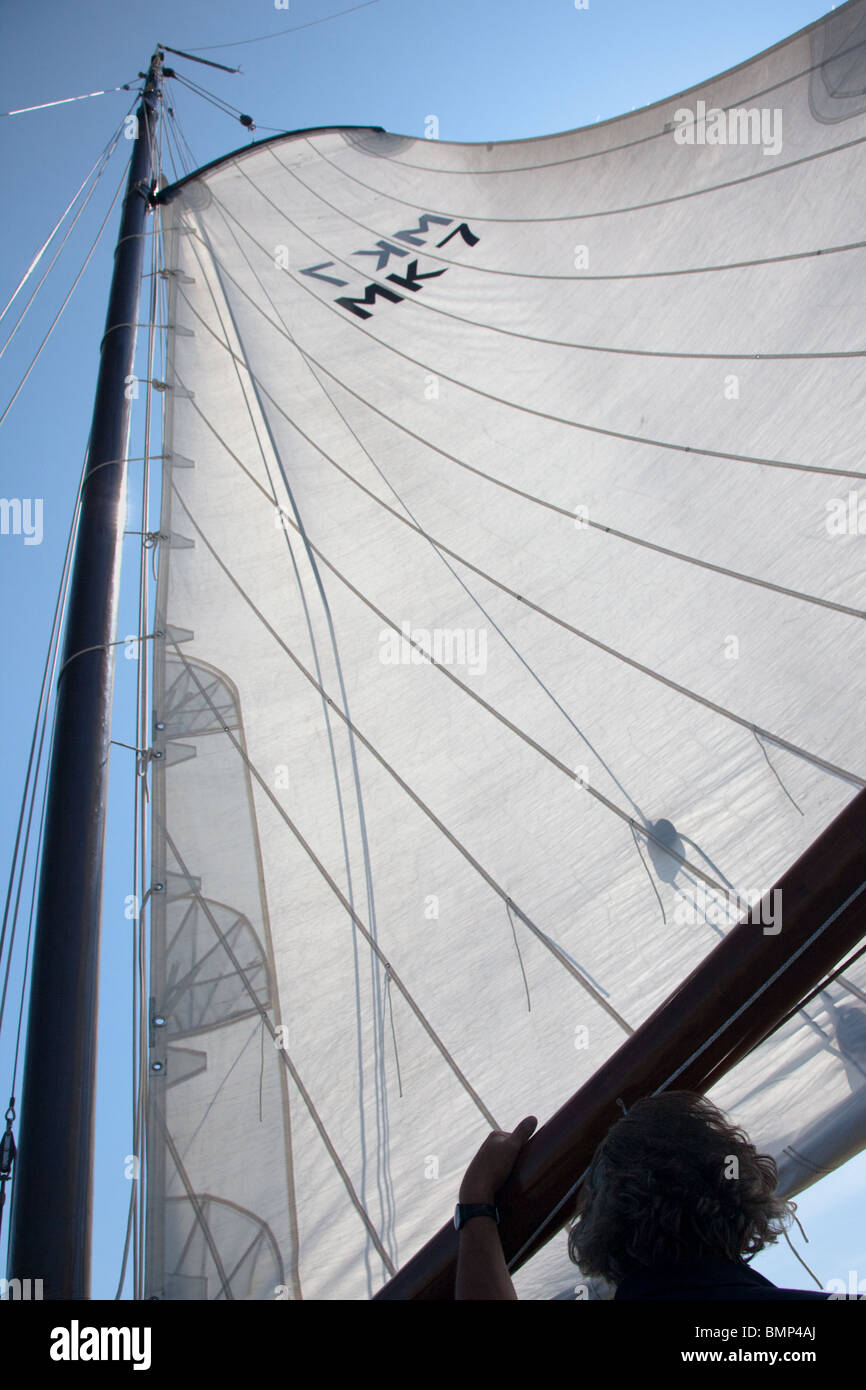 The main sail of the boat Stock Photo - Alamy