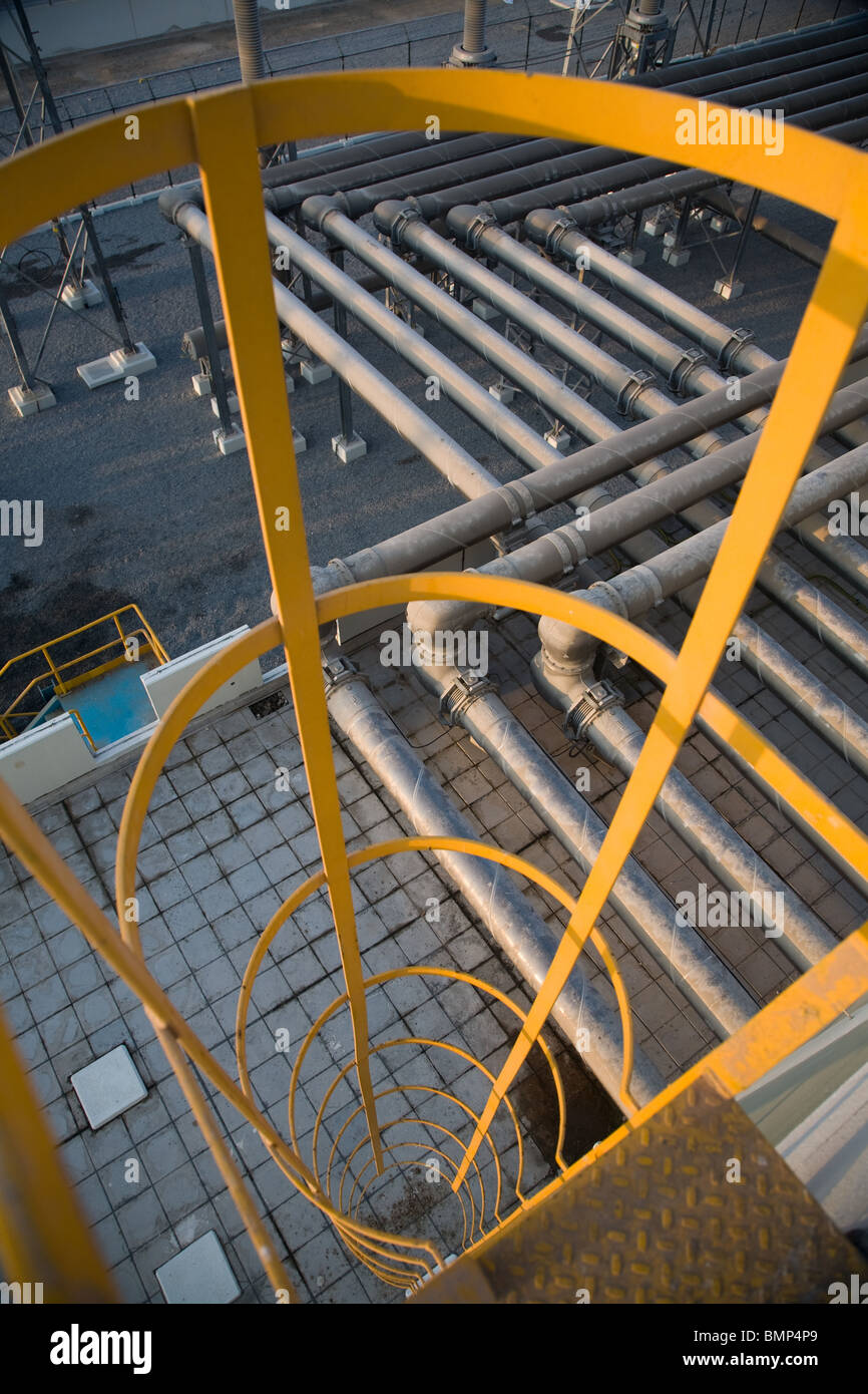 Transmission lines towers tower pylon power line Stock Photo - Alamy