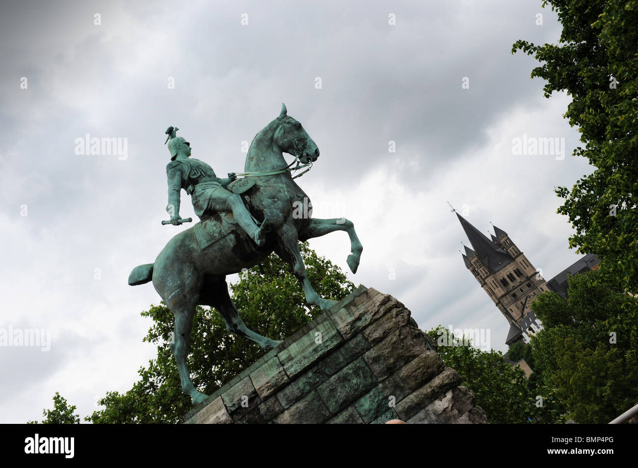 Statue of Wilhelm II German Emperor Cologne Koln Germany Deutschland ...