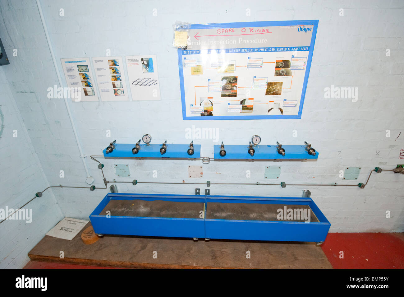 BA Cylinder charging point UK fire station Stock Photo - Alamy