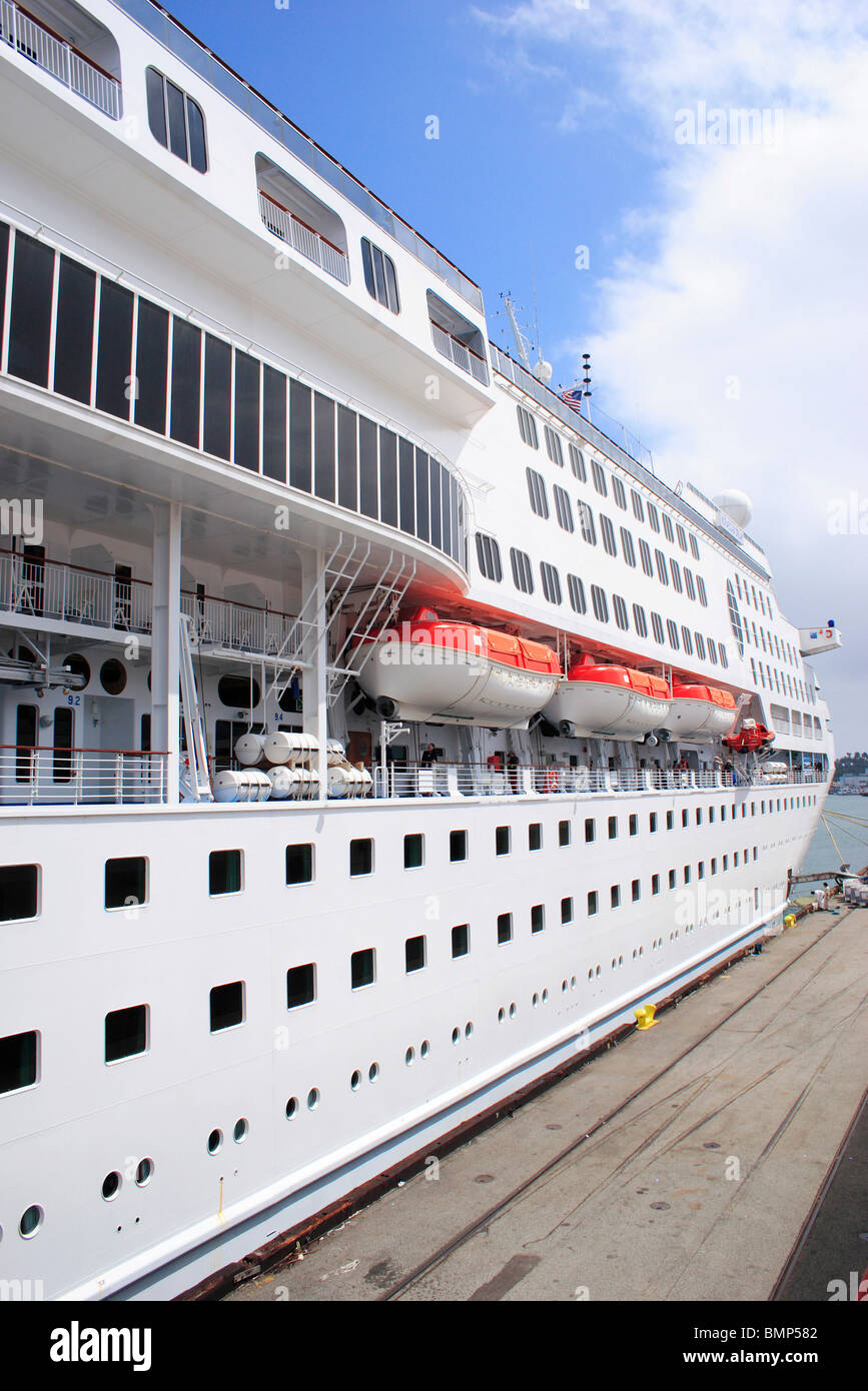 Cruise ship docked at cruise terminal ; port of Los Angeles ; L.A ...