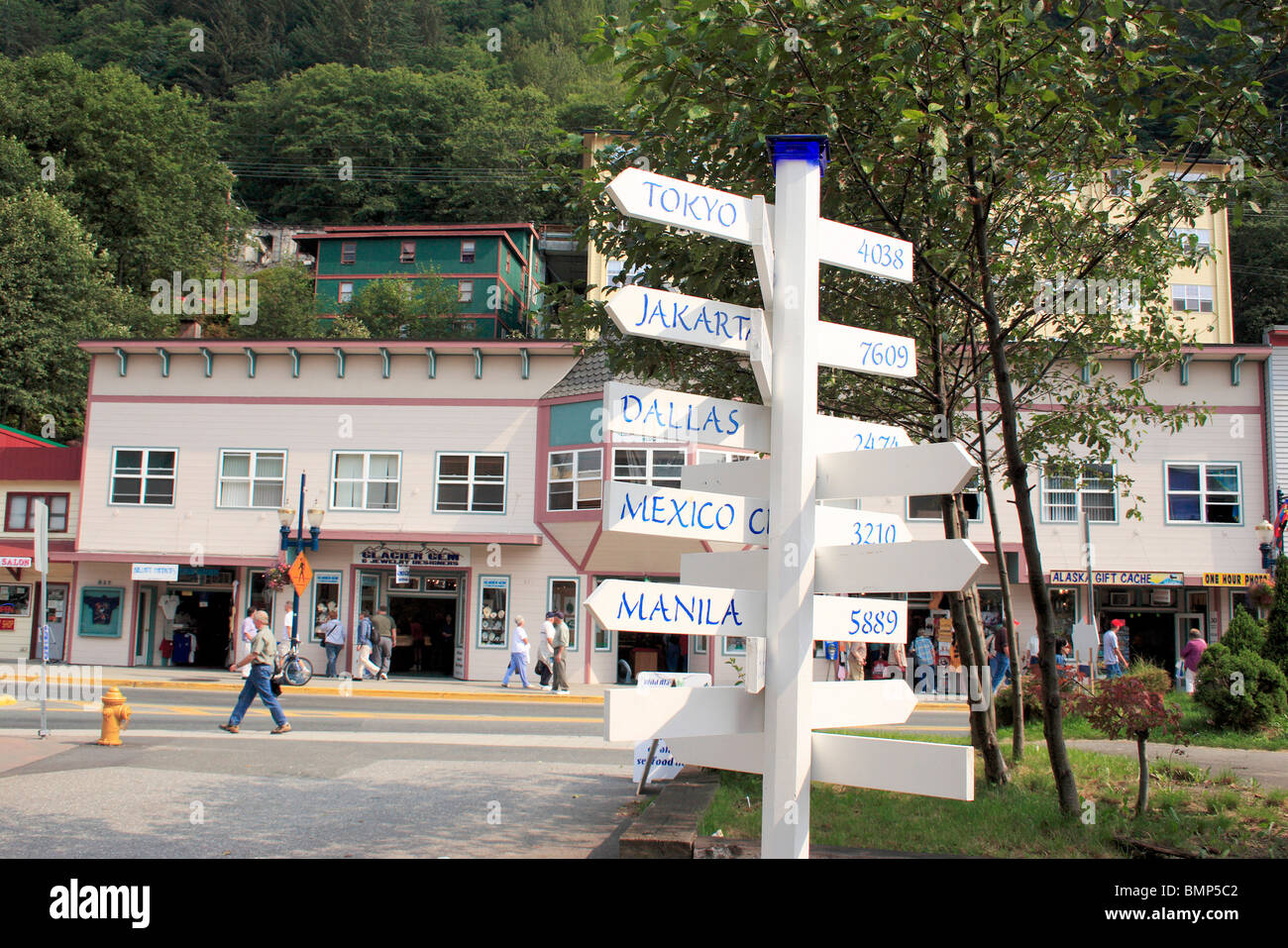 Signboard ; Juneau ; Alaska ; U.S.A. United States of America Stock ...