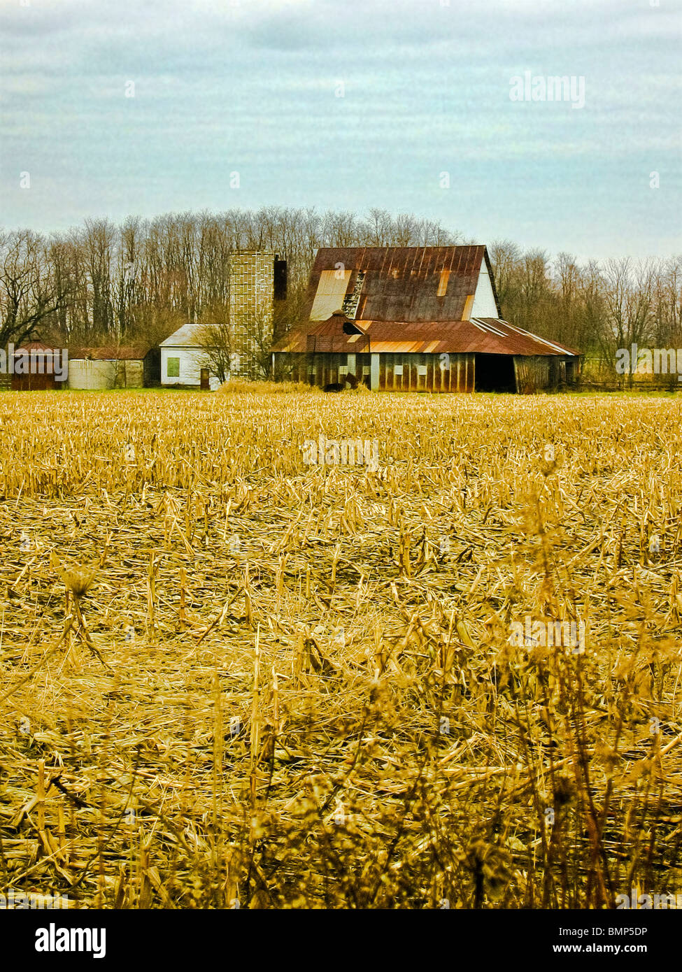 Rustic and weathered barn in Indiana, United States Stock Photo - Alamy