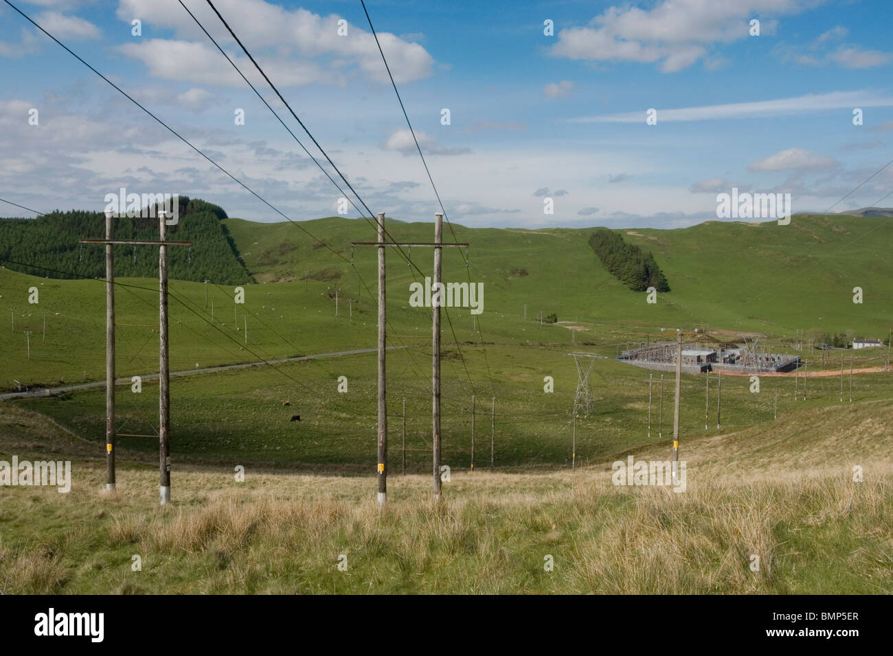 Power cable connecting to the Eon power station next to the beautiful ...