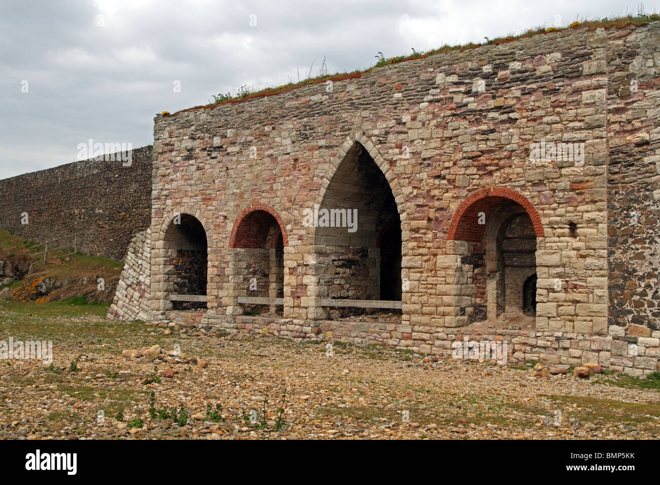 Holy Island Lime Kilns, built in 1860 - Northumberland, England Stock ...