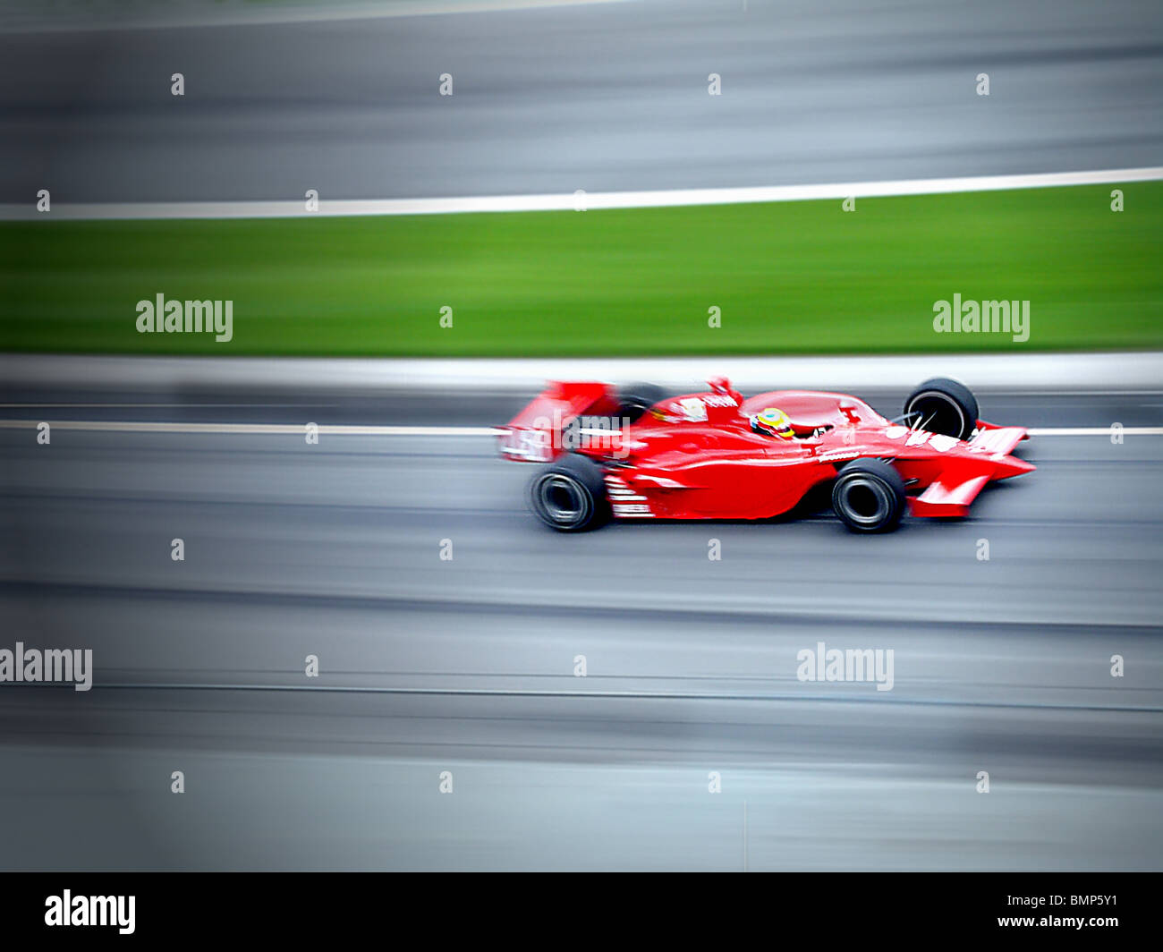 Indy race car on practice lap at Indianapolis Motor Speedway Race Track ...