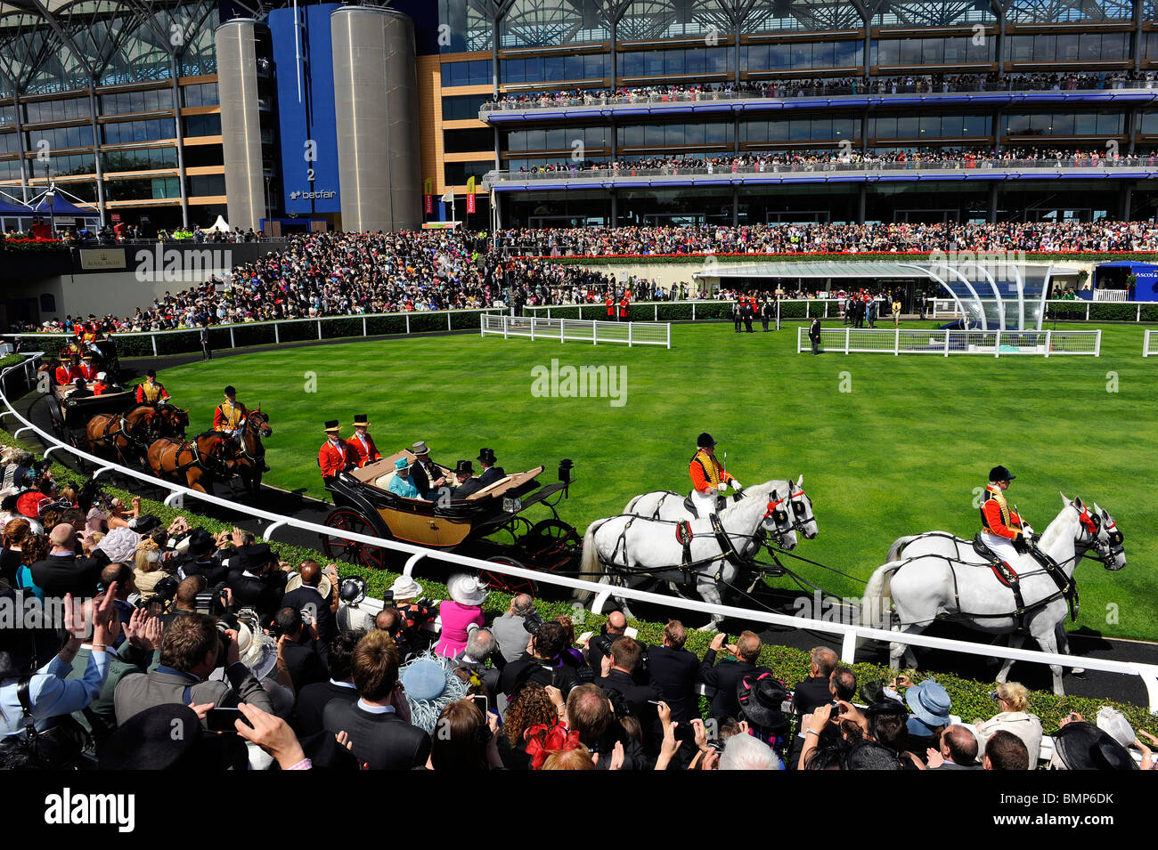 View of the royal procession in the parade ring during day one of Royal ...