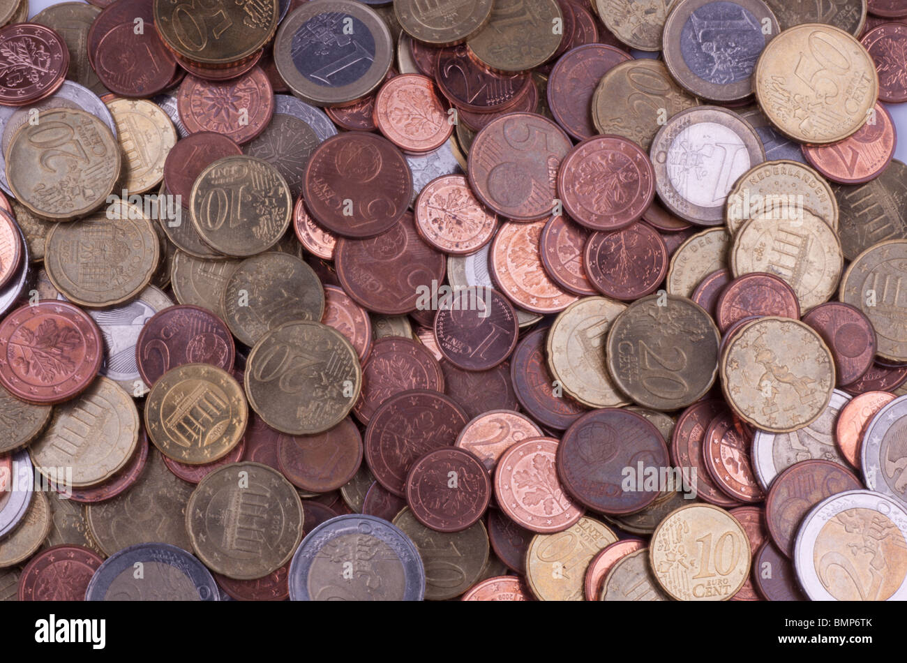 Some Euro coins Stock Photo - Alamy