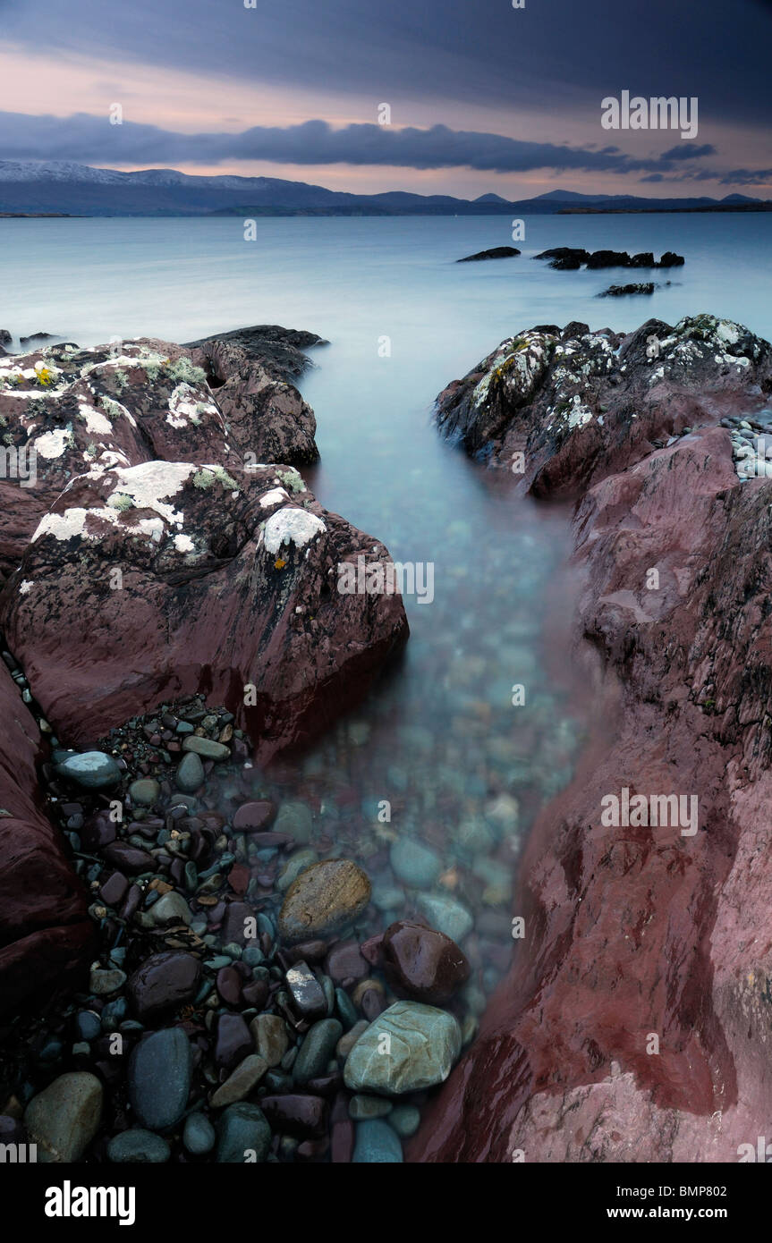 tidal mouth of the roughty river or kenmare river lough bay at ...