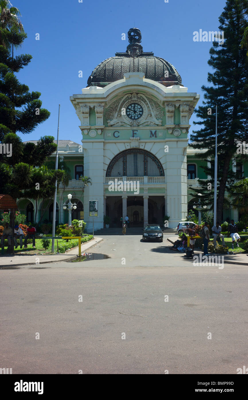 The facade of the Railway station in Maputo, Mozambique, designed by ...