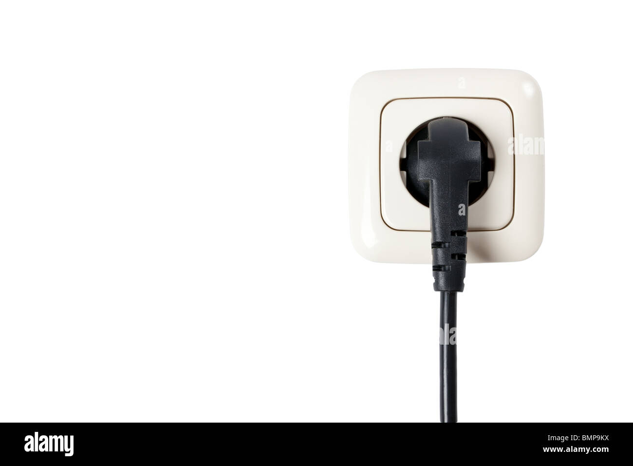 electric plug on white background Stock Photo - Alamy