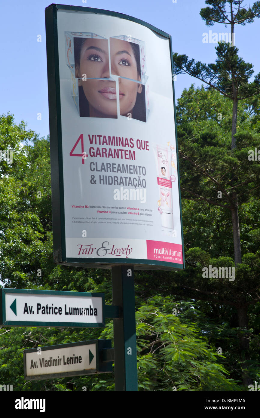 Capitalist advertisement and communist street names in Maputo ...