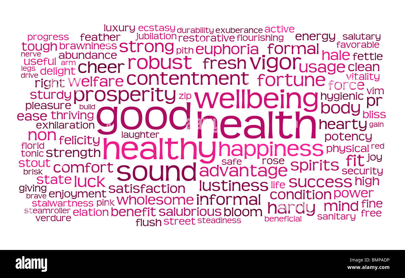 Good health wellbeing tag word hi-res stock photography and images - Alamy