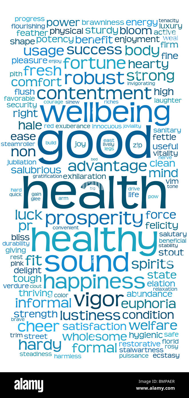 Good health wellbeing tag word hi-res stock photography and images - Alamy