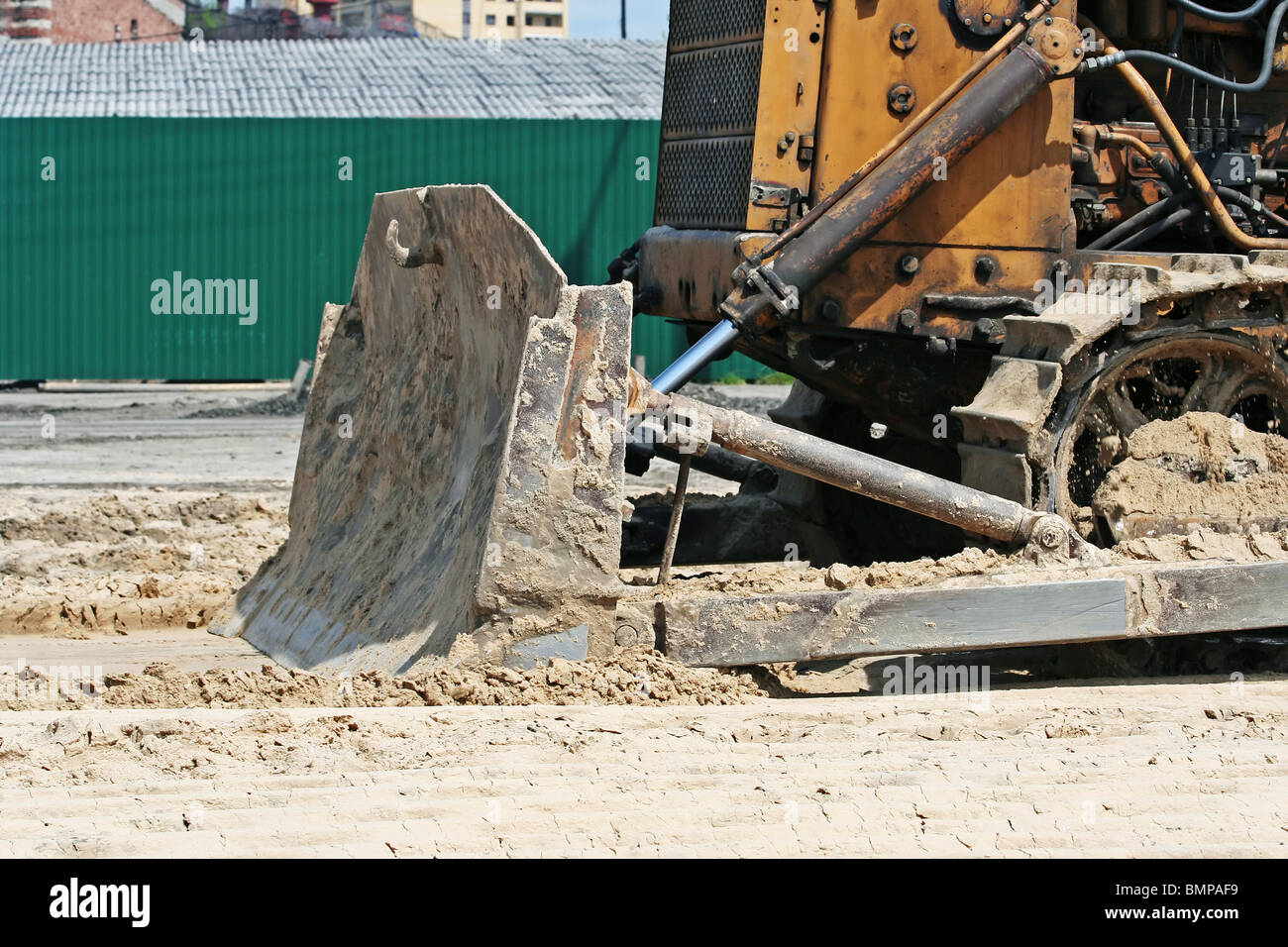 Old rusty bulldozer Stock Photo - Alamy