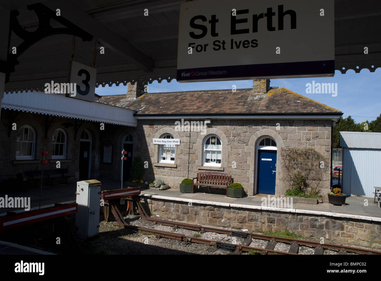 St Erth Railway Station and sign Cornwall England UK Stock Photo - Alamy