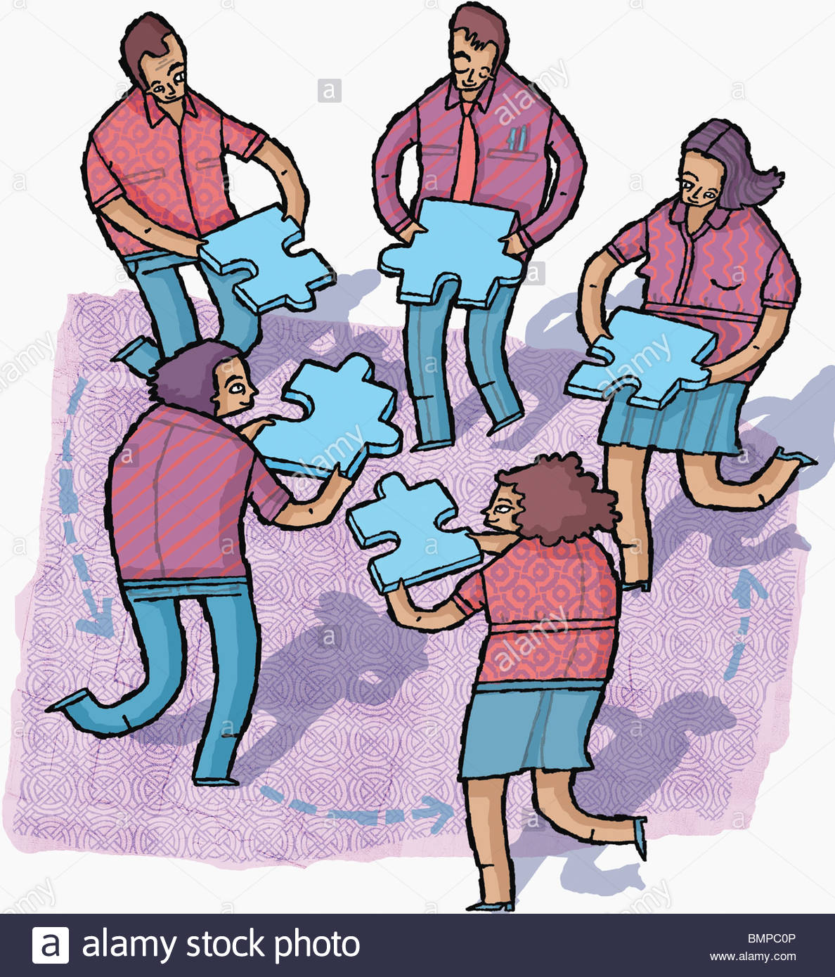 People Working Together Illustration Stock Photos & People Working ...