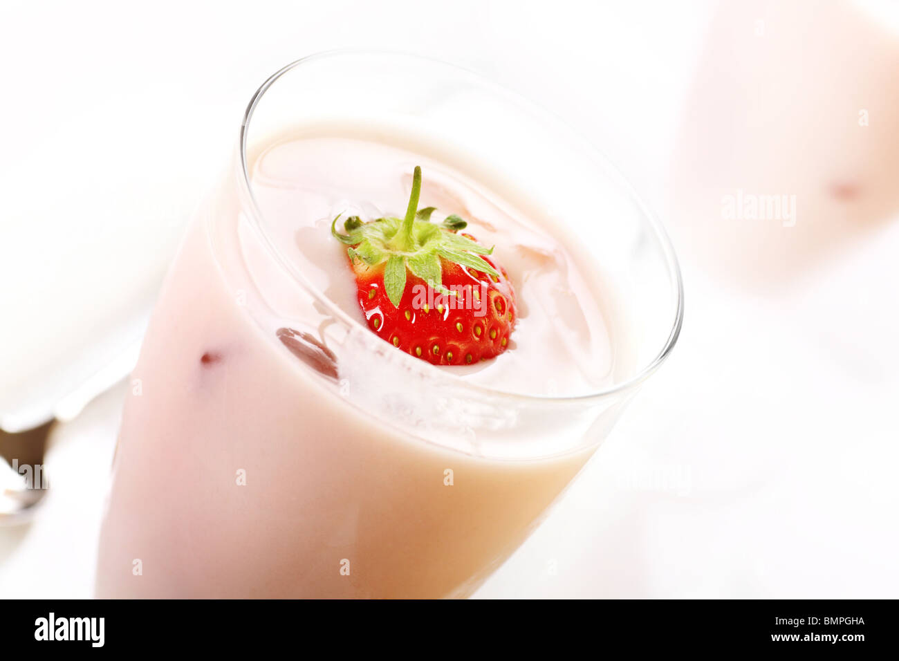 freshly made strawberry milkshake Stock Photo - Alamy