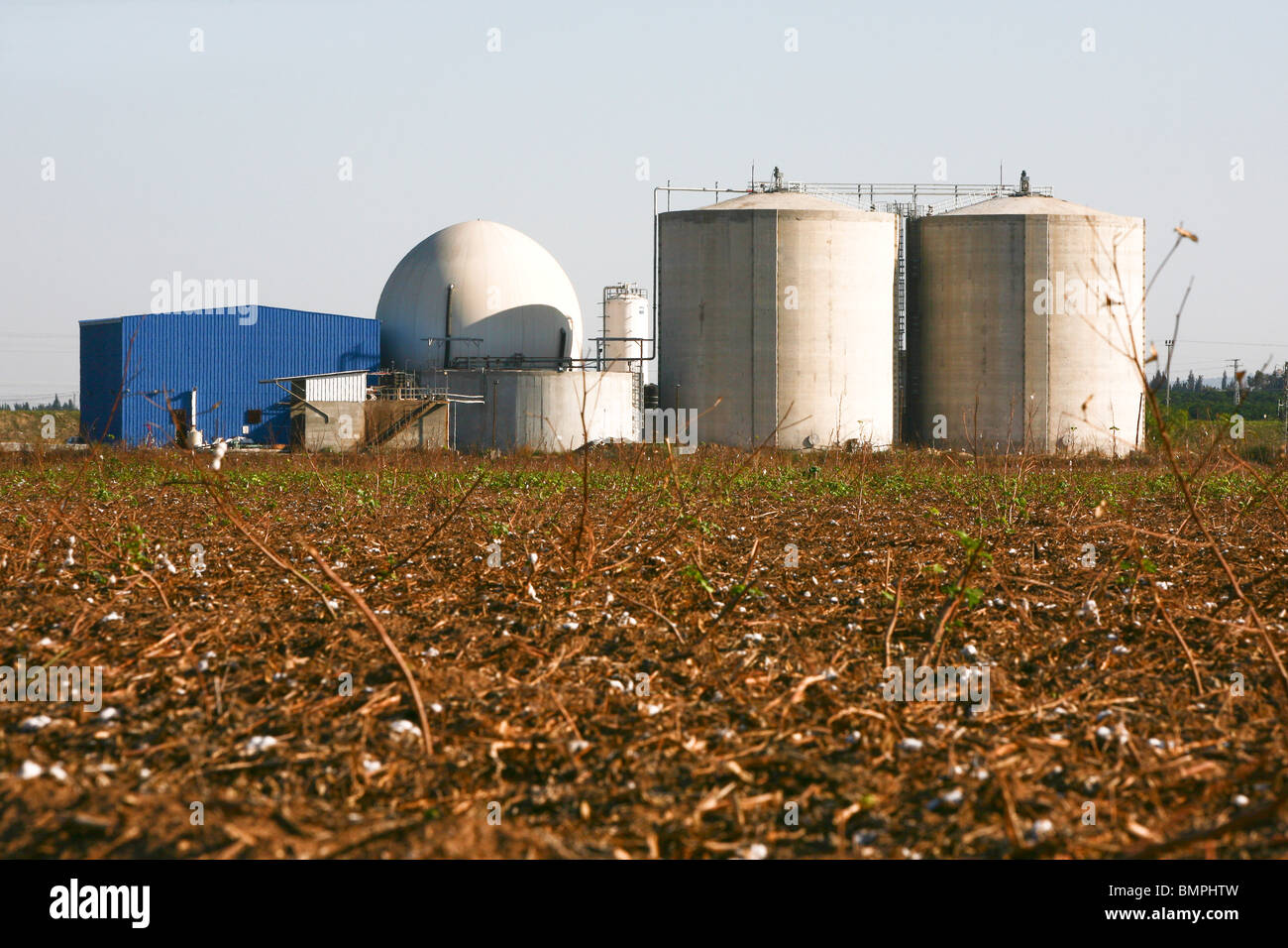Agricultural sludge and waste treatment facility Stock Photo - Alamy