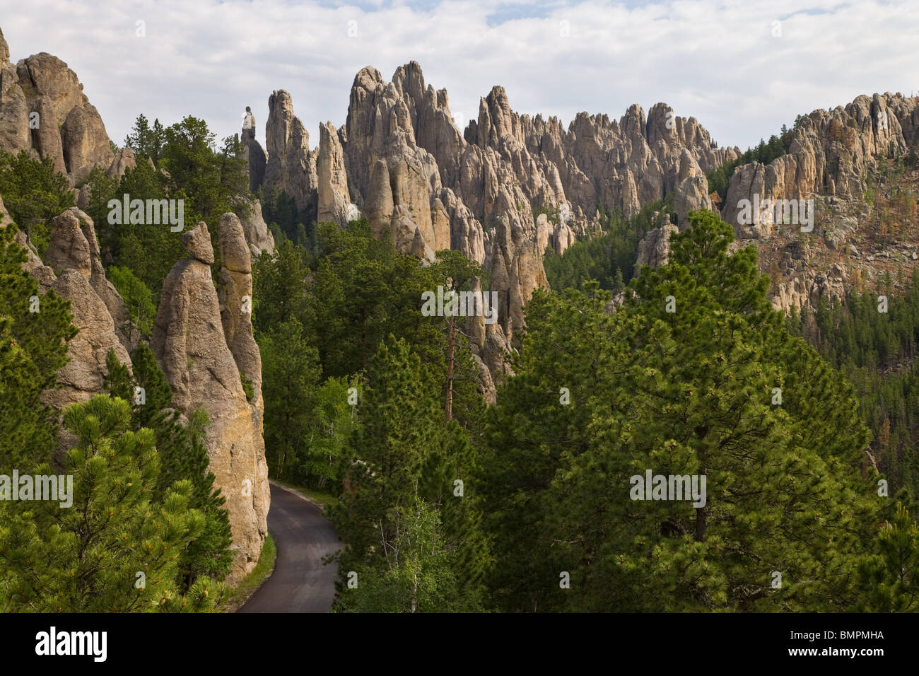 Needles Highway under Cathedral Spires, Custer State Park, Black Hills ...