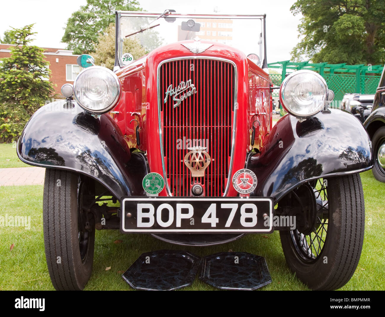 Red Austin 7 classic car Stock Photo - Alamy