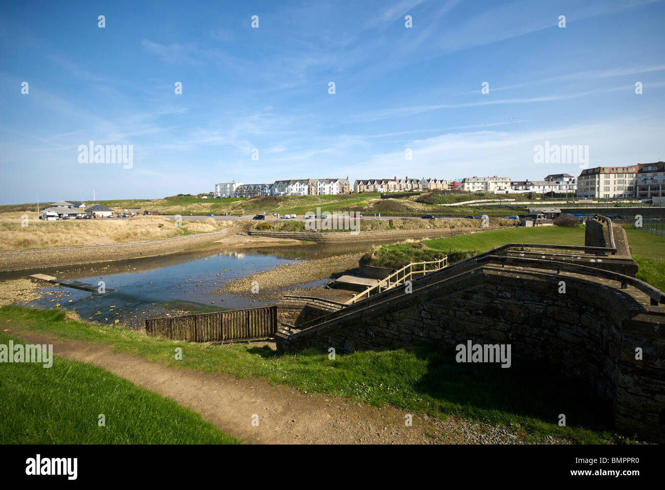 Bude Cornwall UK Canal Sea Lock Beach Stock Photo - Alamy