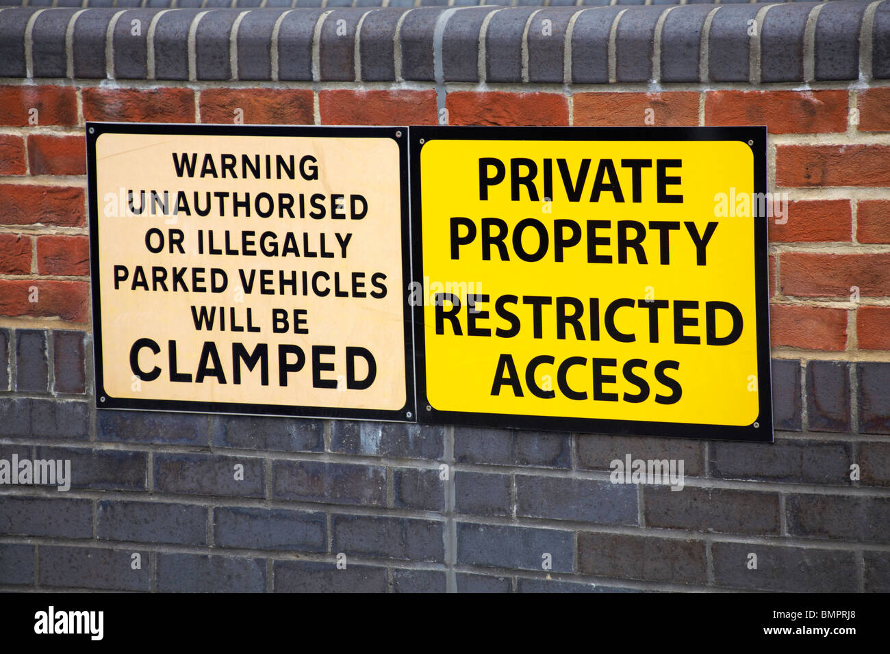 Parked vehicles will be clamped hi-res stock photography and images - Alamy
