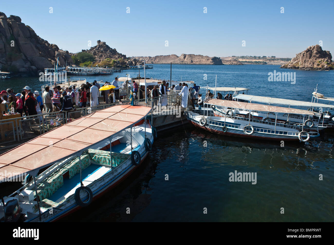 Egypt, Aswan, the Philae temple pier Stock Photo - Alamy