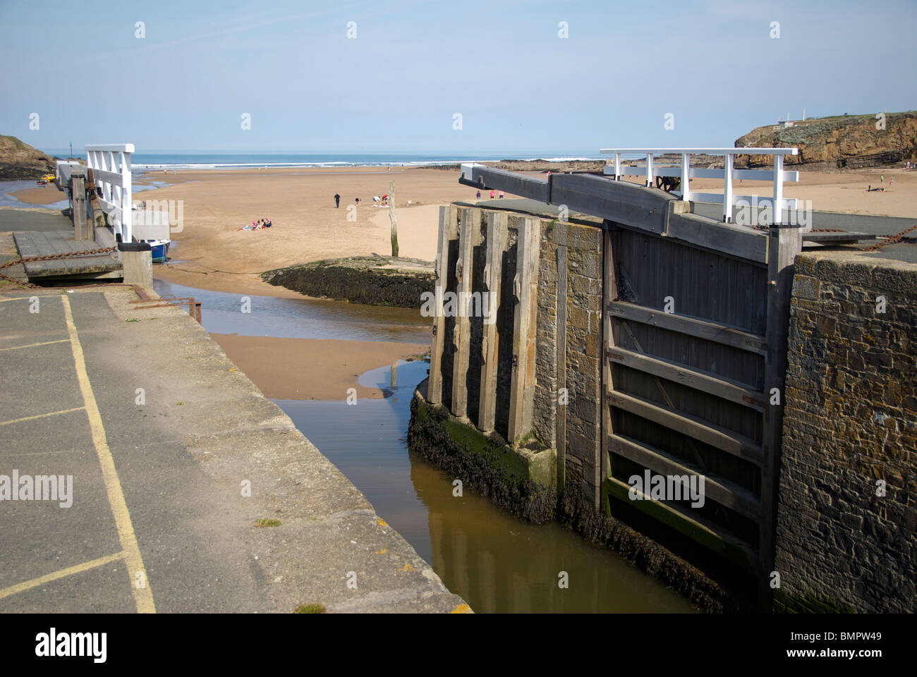 Bude Cornwall UK Sea Lock Beach Stock Photo - Alamy