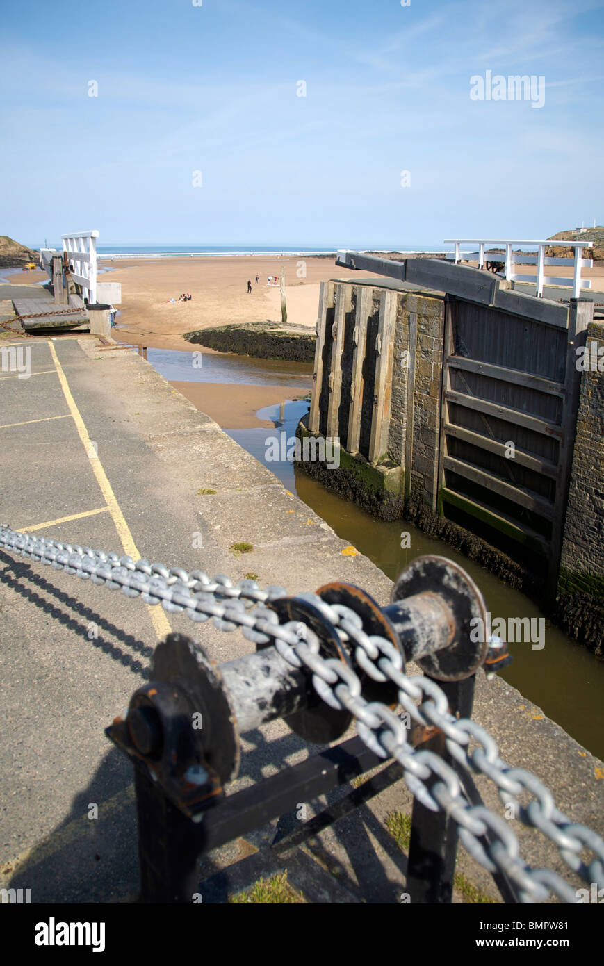 Bude Cornwall UK Sea Lock Beach Stock Photo - Alamy