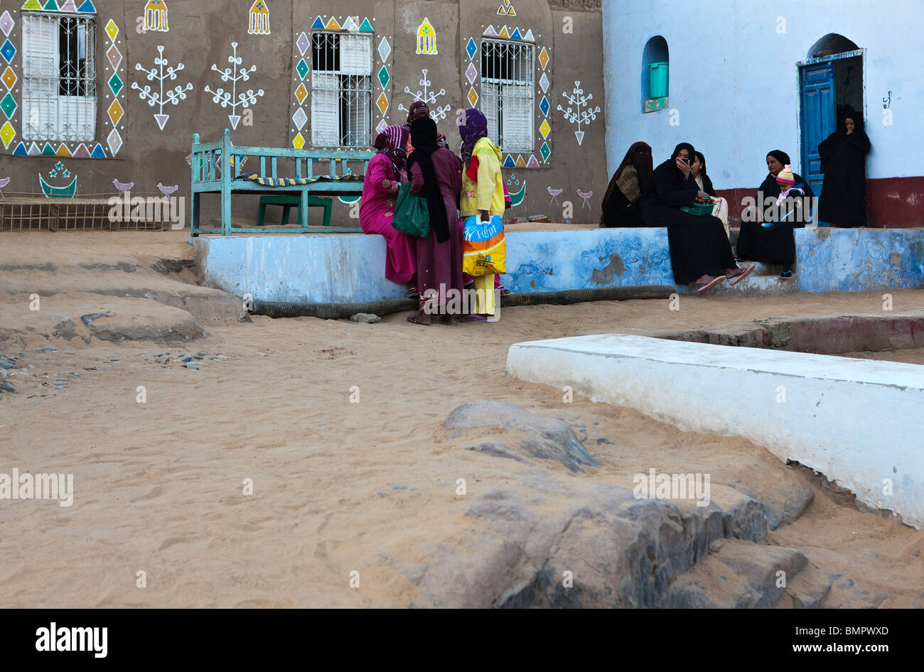 Egypt, Aswan, local people in the Nubian village Stock Photo - Alamy