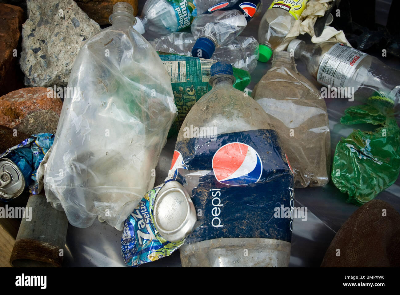 Examples of debris removed from the sewer on display by the NYC Dept ...