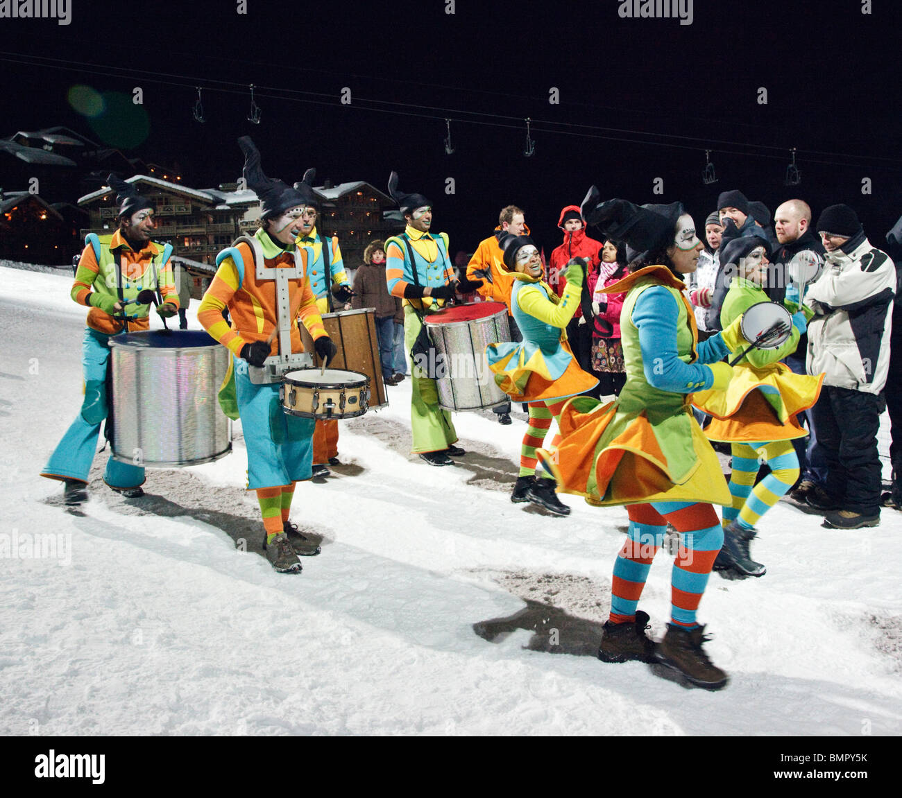 Half time entertainment at the Val d'Isere Masters Trophy Ice Polo ...