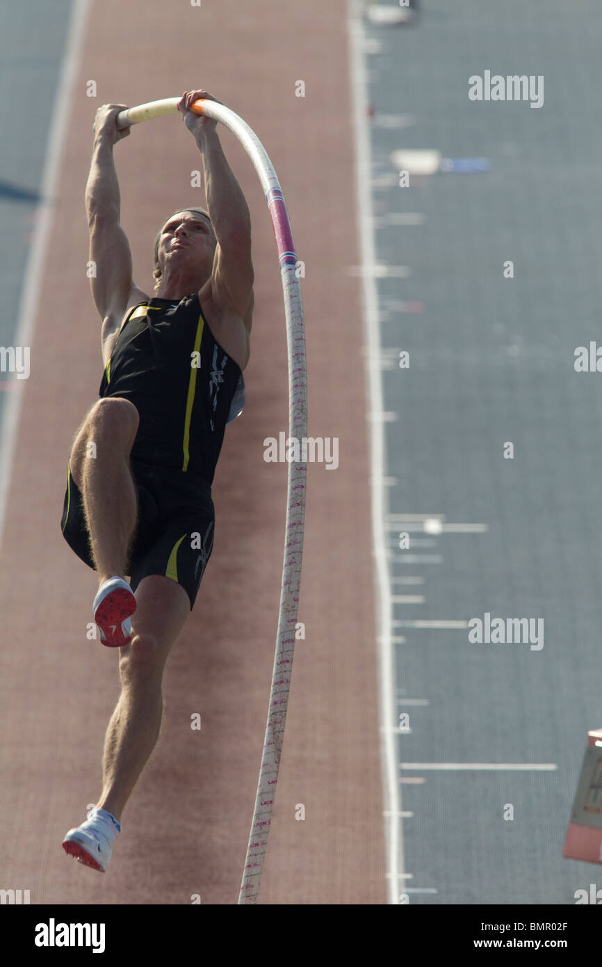 Pole vaulter at the New York Grand Prix, IAAF Diamond League Stock ...
