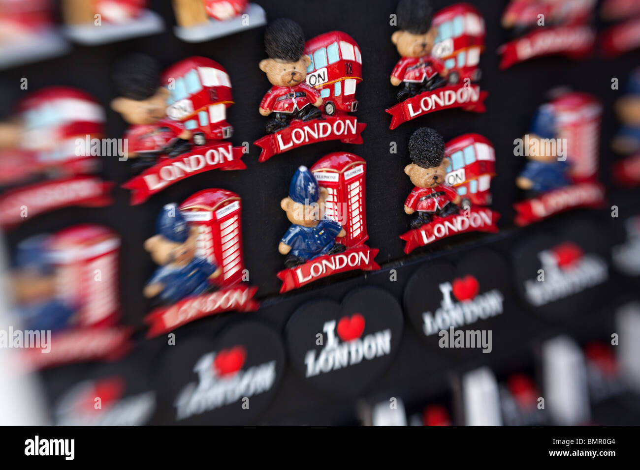 Souvenir magnets on display in London, England Stock Photo - Alamy