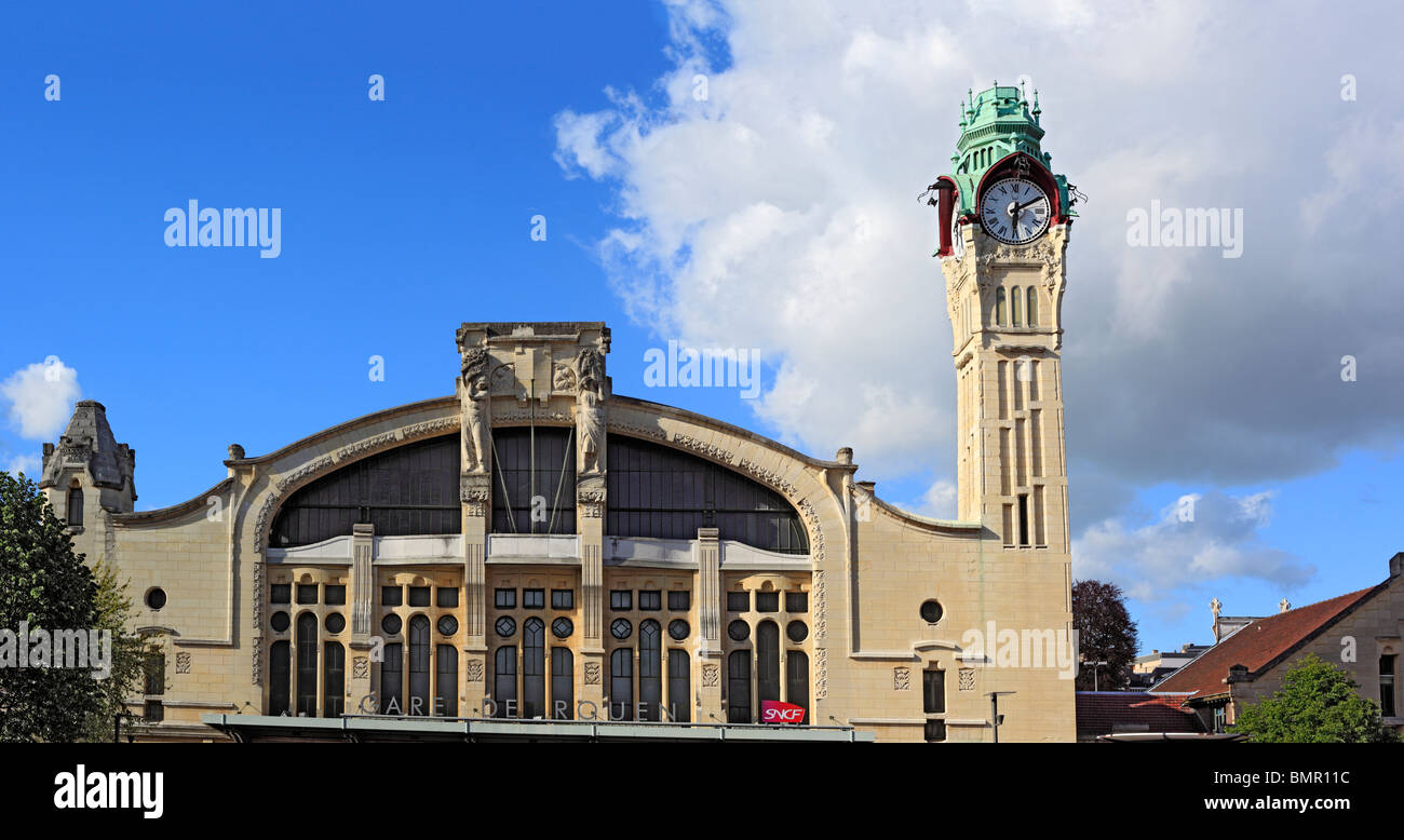 Rouen railway station, Rouen, Seine-Maritime department, Upper Normandy ...