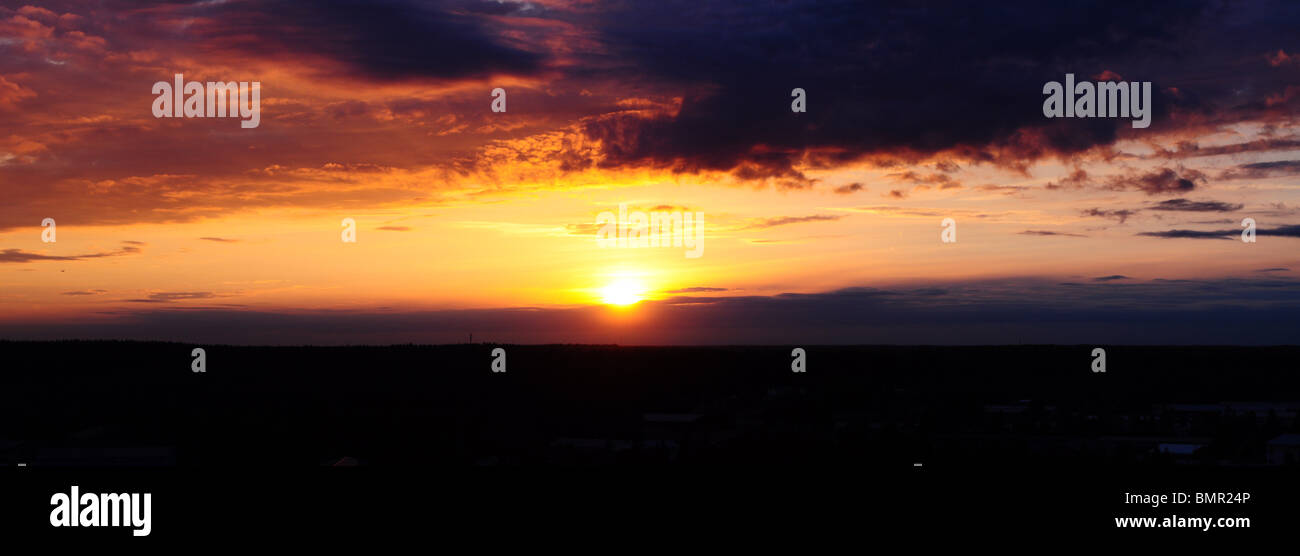 Sunset,from the top of the mountain Stock Photo - Alamy