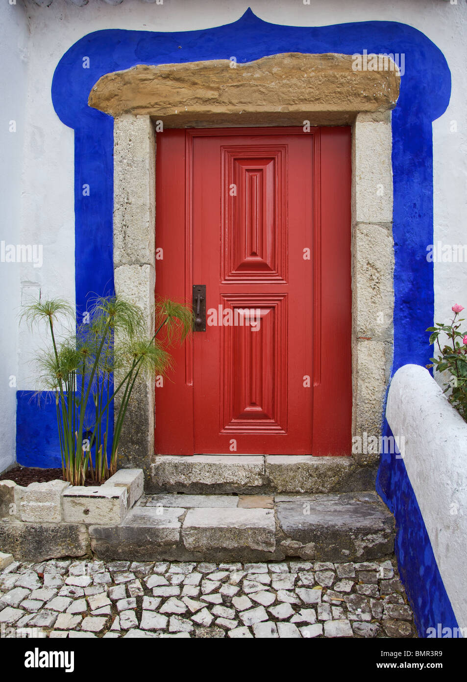 Old World Rustic Red Door of Old World Europe Stock Photo - Alamy