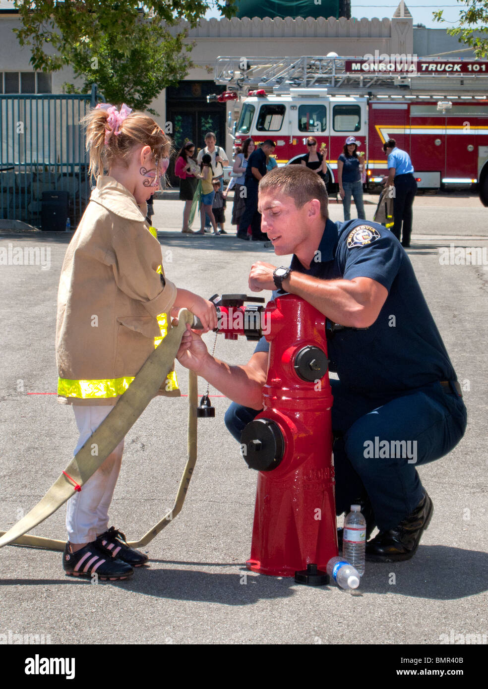 Fire hose hydrant truck hi-res stock photography and images - Alamy