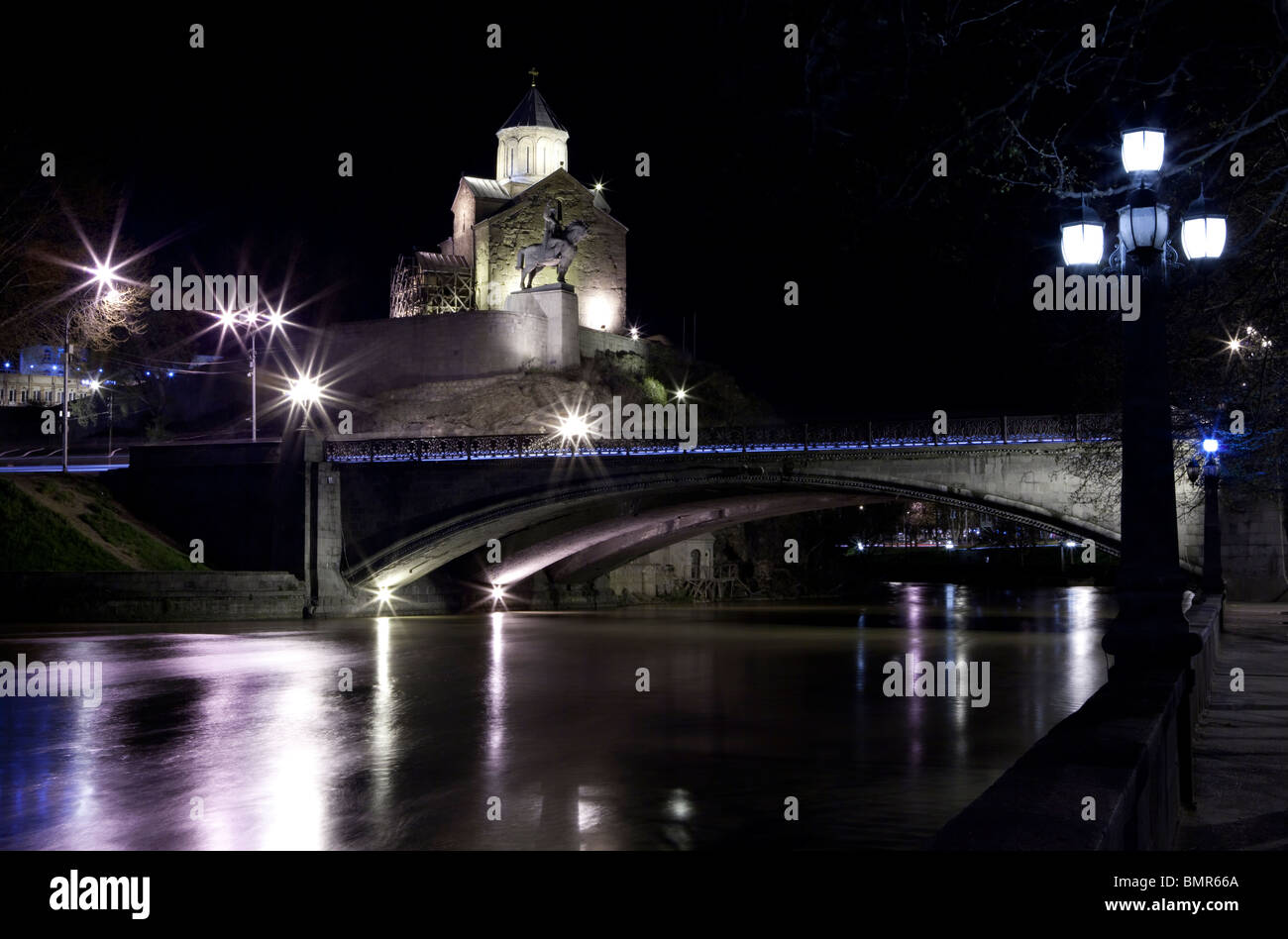 Tbilisi at night Georgia Stock Photo - Alamy