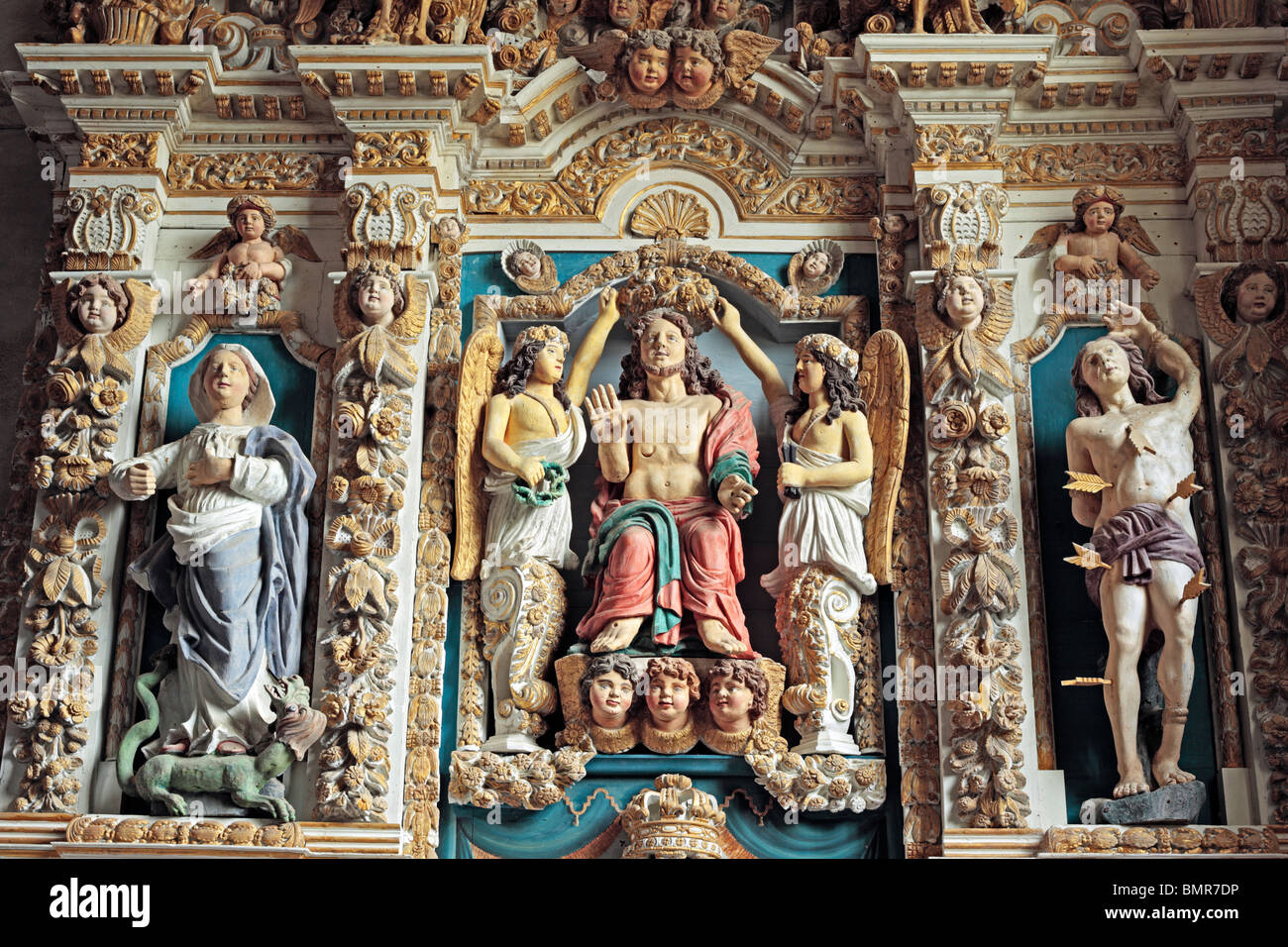 Commana, Parish close, Finistere department, Brittany, France Stock ...