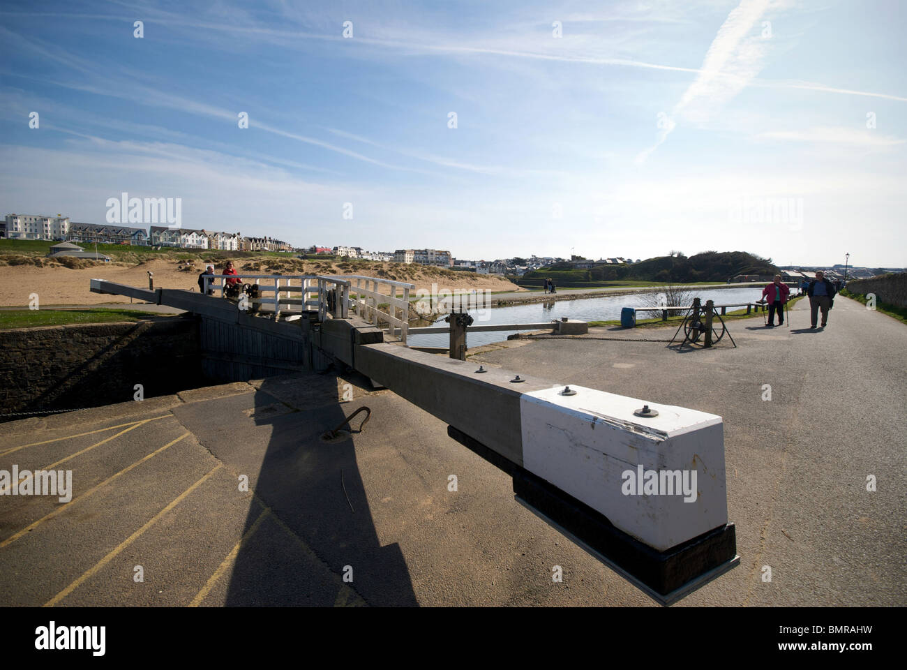Bude Cornwall UK Canal Sea Lock Stock Photo - Alamy