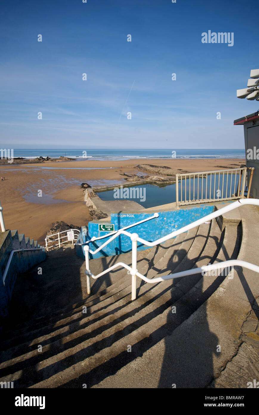 Bude Cornwall UK Sea Water Pool Beach Stock Photo - Alamy